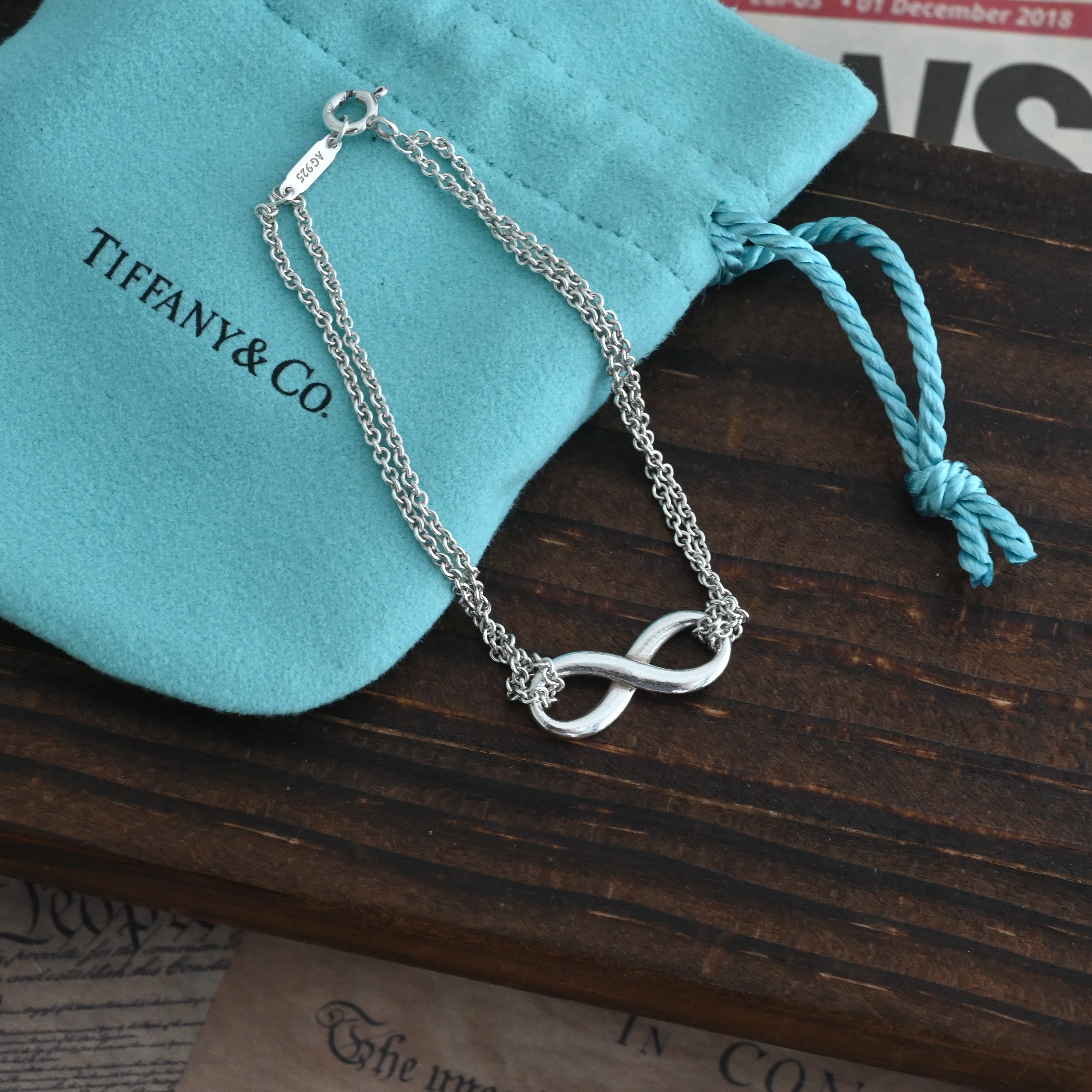 Tiffany & Co. Silver Infinity Double Chain Bracelet – Leluxe Vintage ...